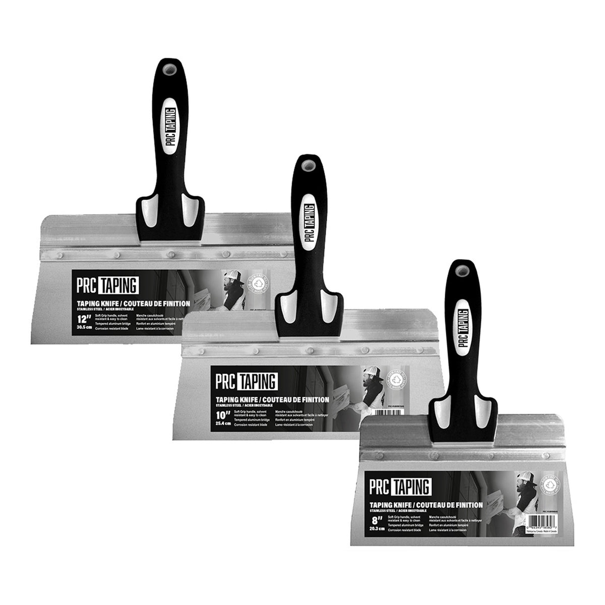 PRC Taping Knife Bundle – 8″ 10″ 12″ – CSR Building Supplies