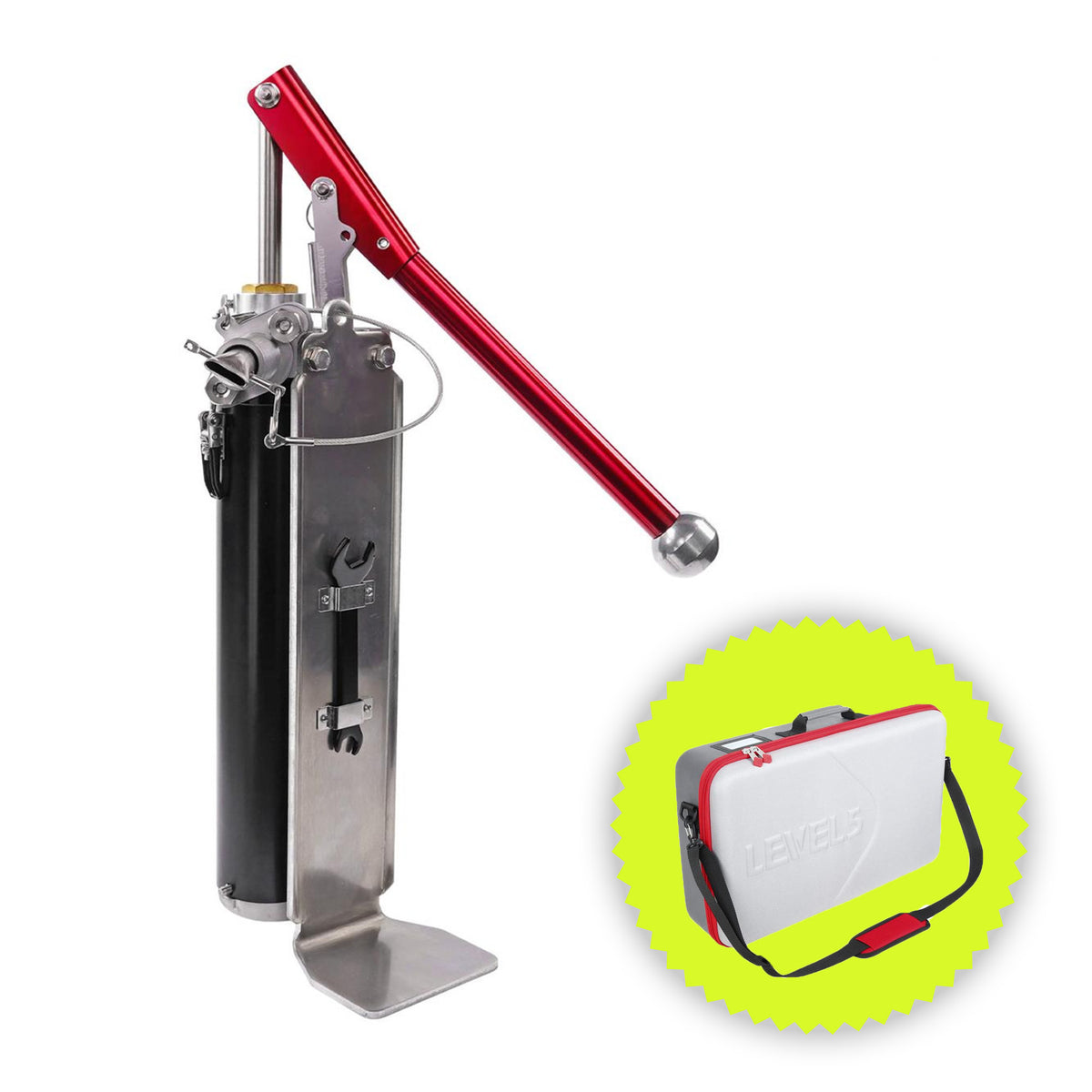Level 5 Compound Pump with Filler and Wrench with Bonus Storage Case ...