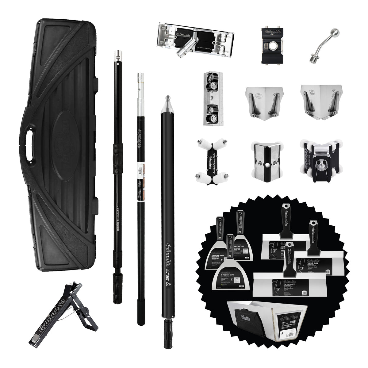 Columbia Full Semi-Automatic Taping Tool and Sanding Set with Bonus Ha ...